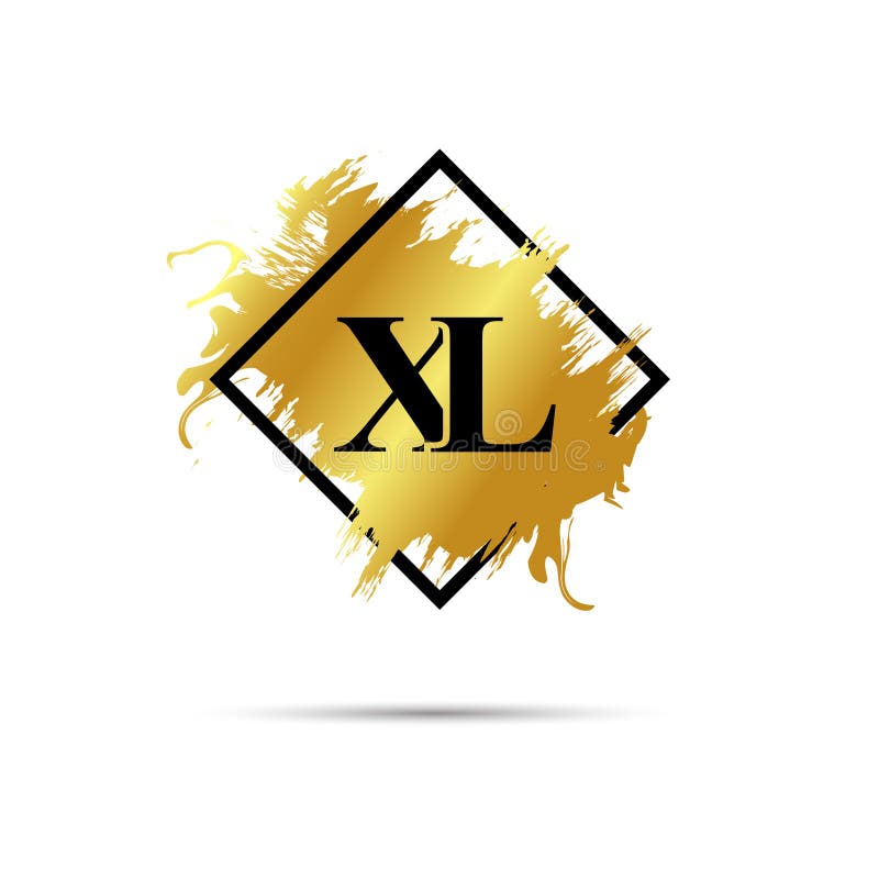 Gold XL Logo Symbol Vector Art Design Stock Illustration - Illustration ...