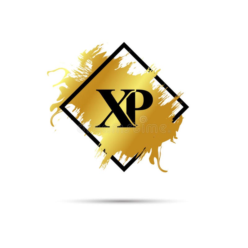 Gold XP Logo Symbol Vector Art Design Stock Illustration - Illustration ...