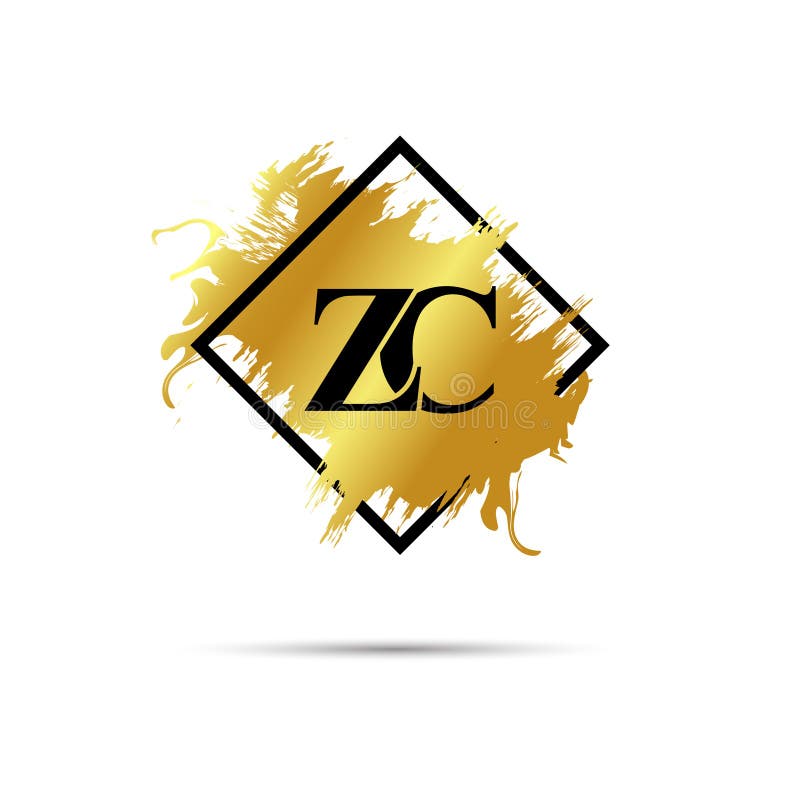 Gold ZC Logo Symbol Vector Art Design Stock Illustration - Illustration ...