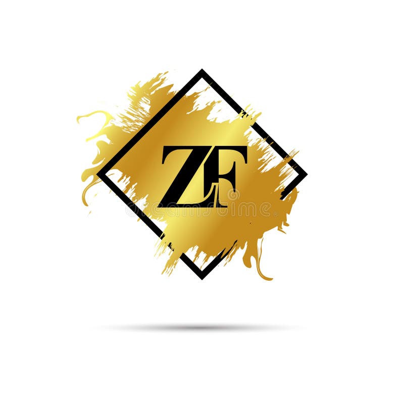 Gold ZF Logo Symbol Vector Art Design Stock Illustration - Illustration ...