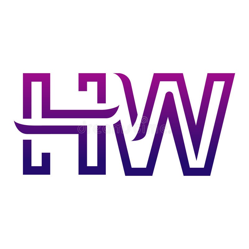 Creative HW Logo Icon Design Stock Vector - Illustration of success ...