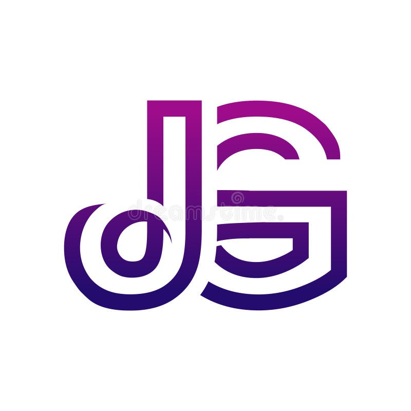 Creative JG Logo Icon Design Stock Vector - Illustration of money, blue ...