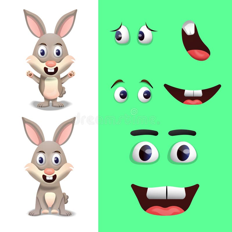 Rabbit Expressions Stock Illustrations – 370 Rabbit Expressions Stock ...