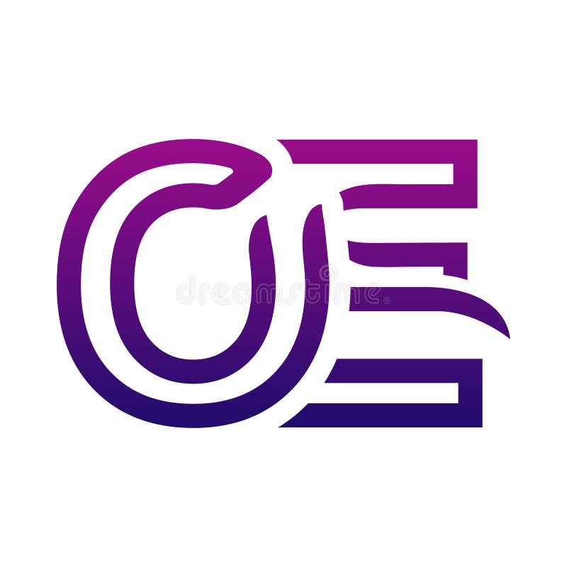 Stylish Creative OE Logo Icon Design Stock Vector - Illustration of ...