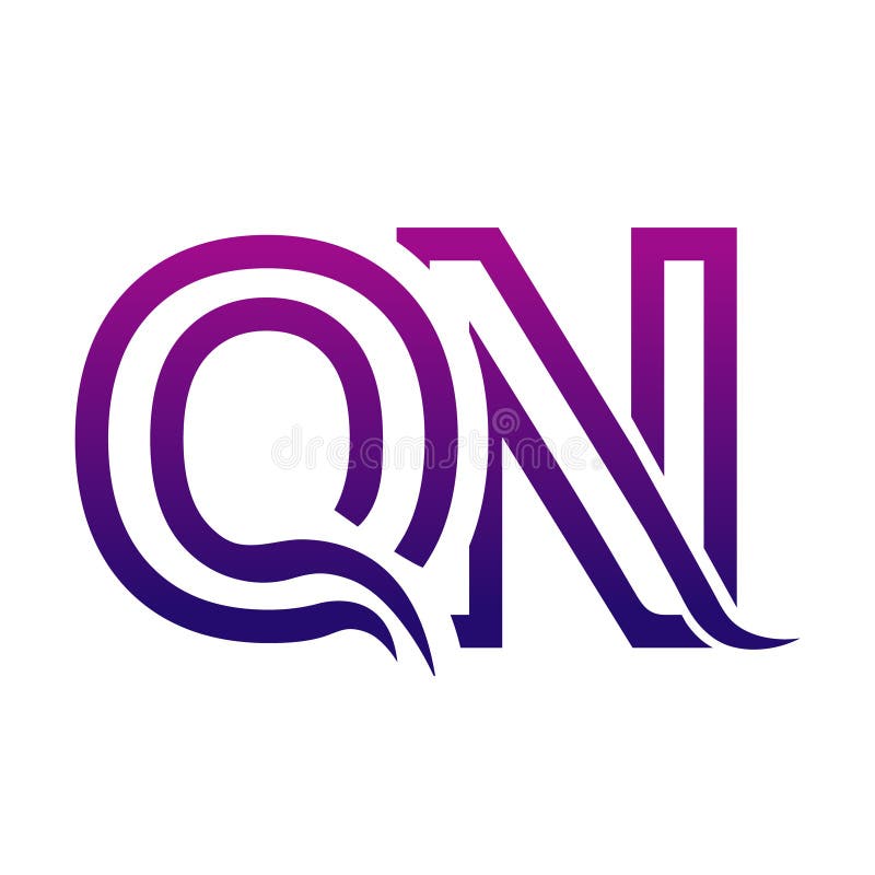 Stylish Creative QN Logo Icon Design Stock Vector - Illustration of ...