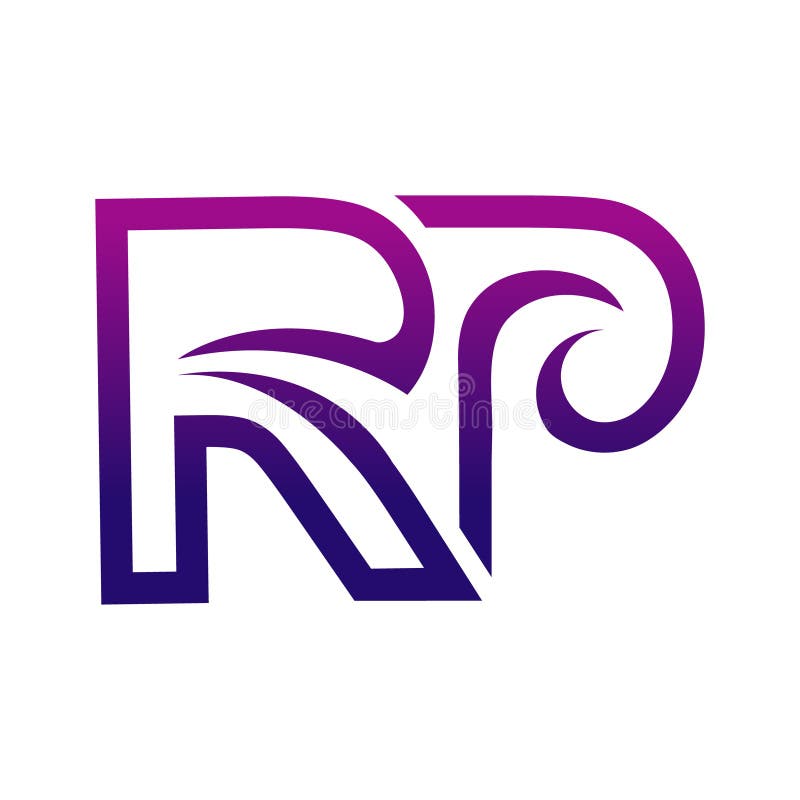 Stylish Creative RP Logo Icon Design Stock Vector - Illustration of ...
