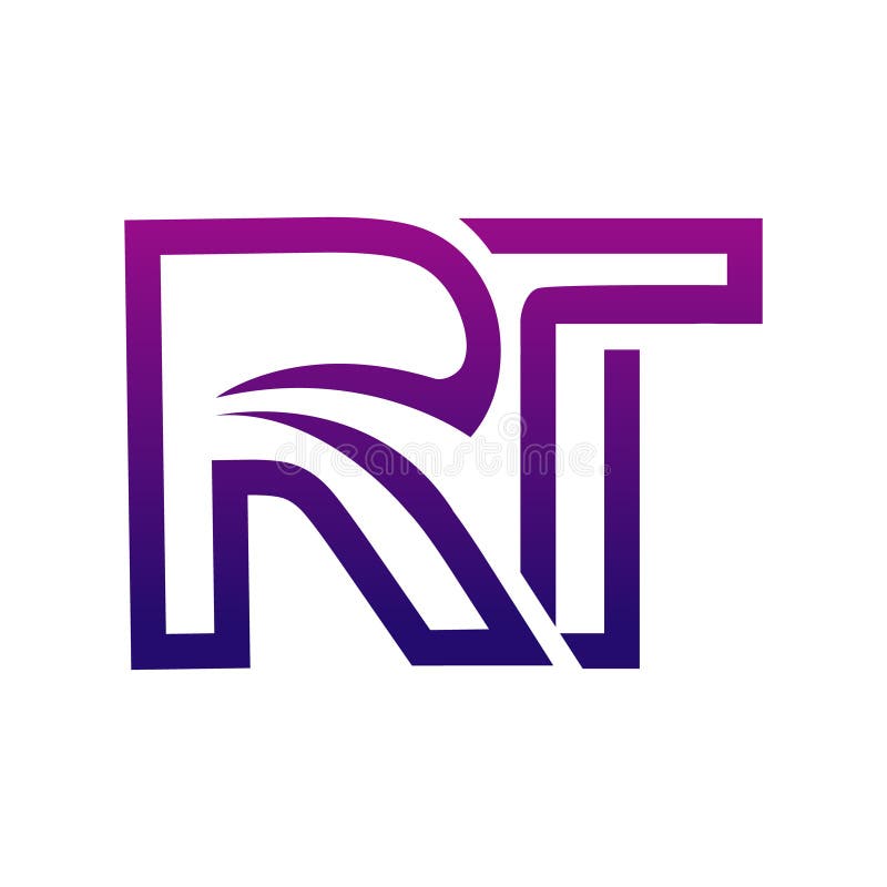 Stylish Creative RT Logo Icon Design Stock Vector - Illustration of ...