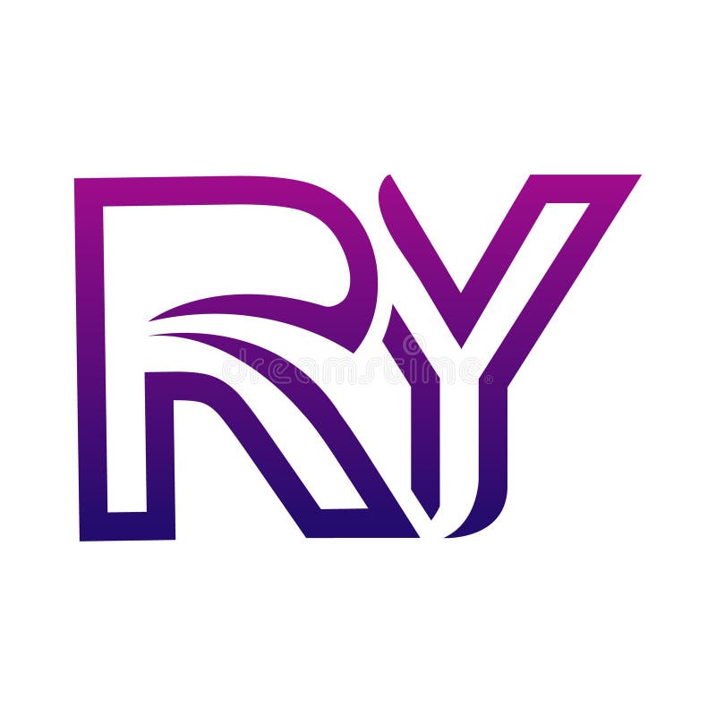 Stylish Creative RY Logo Icon Design Stock Vector - Illustration of ...