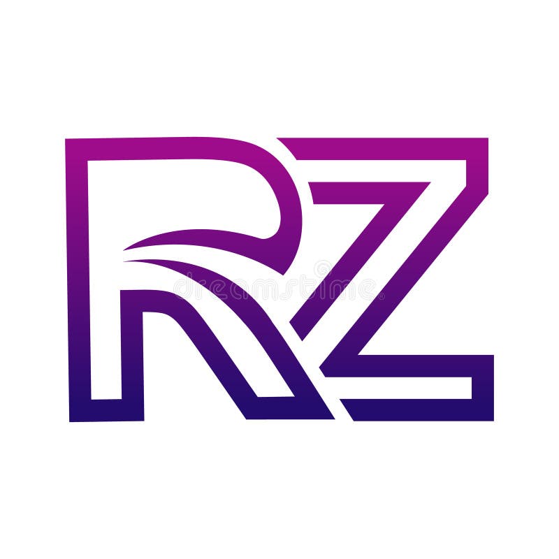 Stylish Creative RZ Logo Icon Design Stock Vector - Illustration of ...
