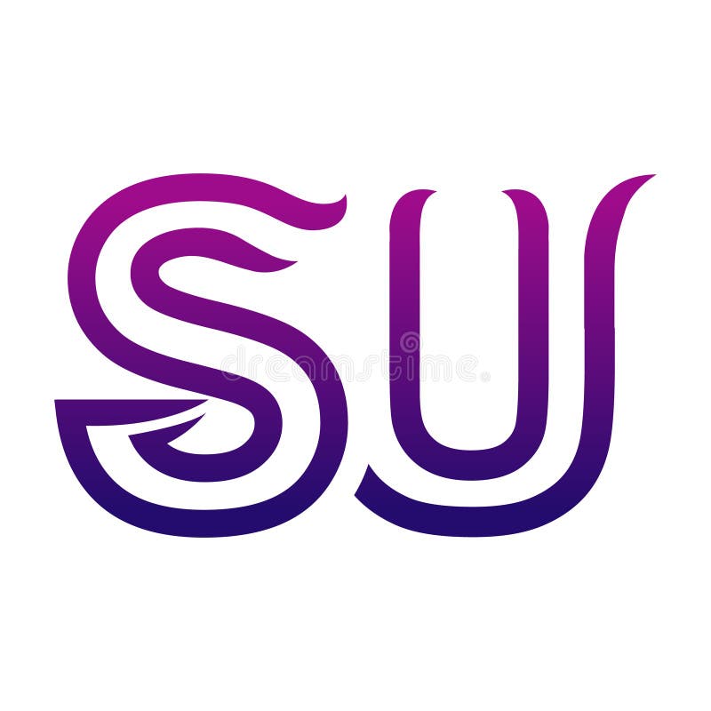Stylish Creative SU Logo Icon Design Stock Vector - Illustration of ...