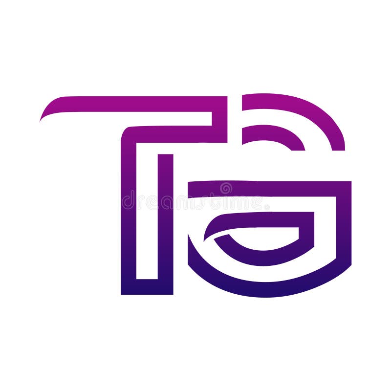 Stylish Creative TG Logo Icon Design Stock Vector - Illustration of ...