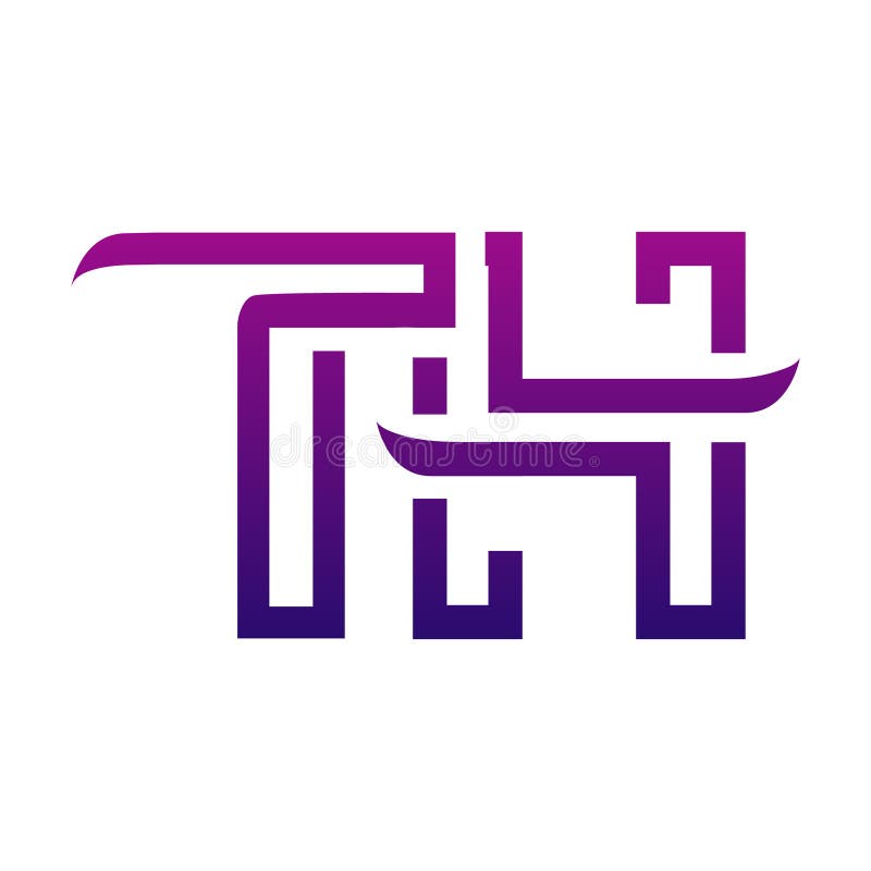 Stylish Creative TH Logo Icon Design Stock Vector - Illustration of ...