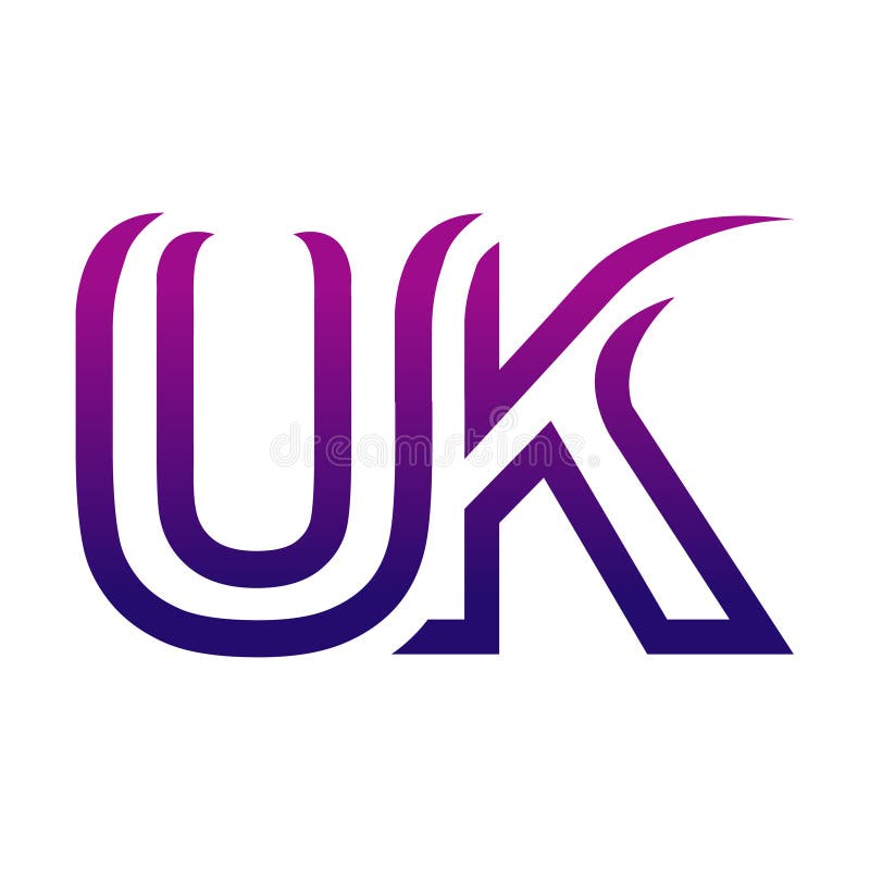 Stylish Creative UK Logo Icon Design Stock Vector - Illustration of ...