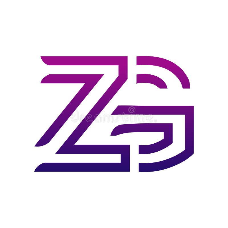 Stylish Creative ZG Logo Icon Design Stock Vector - Illustration of ...