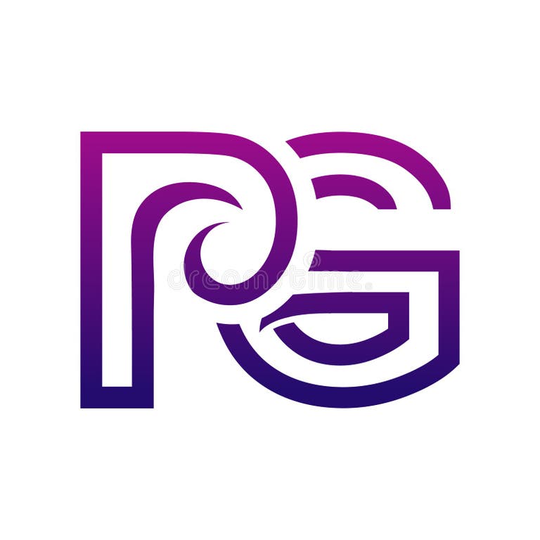 Stylish Creative PG Logo Icon Design Stock Vector - Illustration of ...