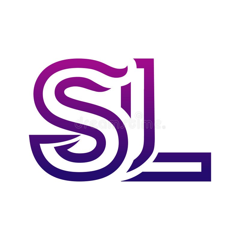 Stylish Creative SL Logo Icon Design Stock Vector - Illustration of ...