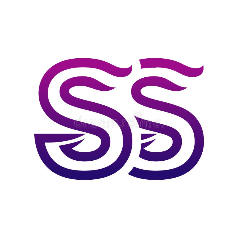 Stylish Creative SS Logo Icon Design Stock Vector - Illustration of ...