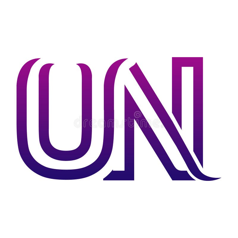Stylish Creative UN Logo Icon Design Stock Vector - Illustration of ...