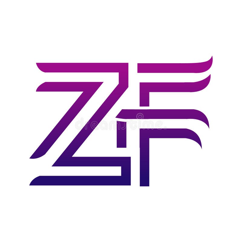 Stylish Creative ZF Logo Icon Design Stock Vector - Illustration of ...