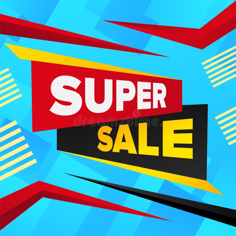 Super Sale Poster Vector Art Design Stock Vector - Illustration of ...
