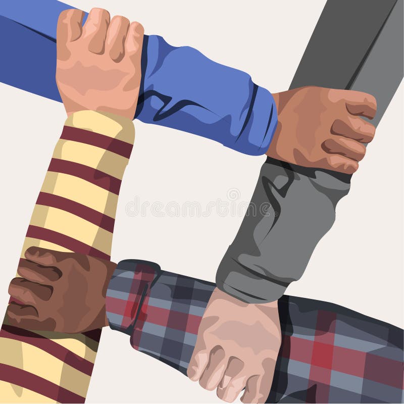 Unity Together Vector Art Illustration Stock Vector - Illustration of ...