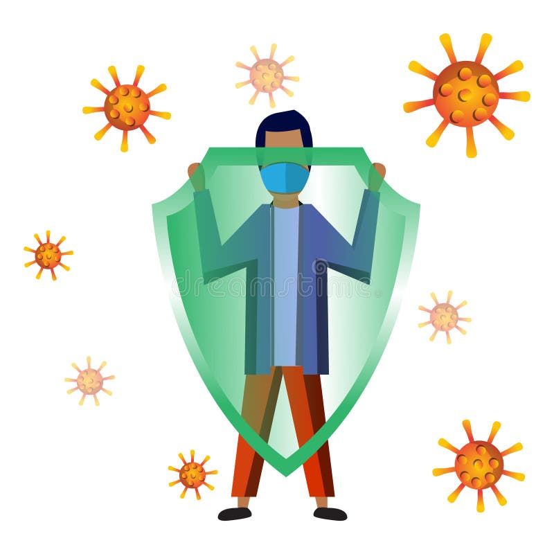 Virus Protection Vector Art Illustration Design Stock Illustration ...