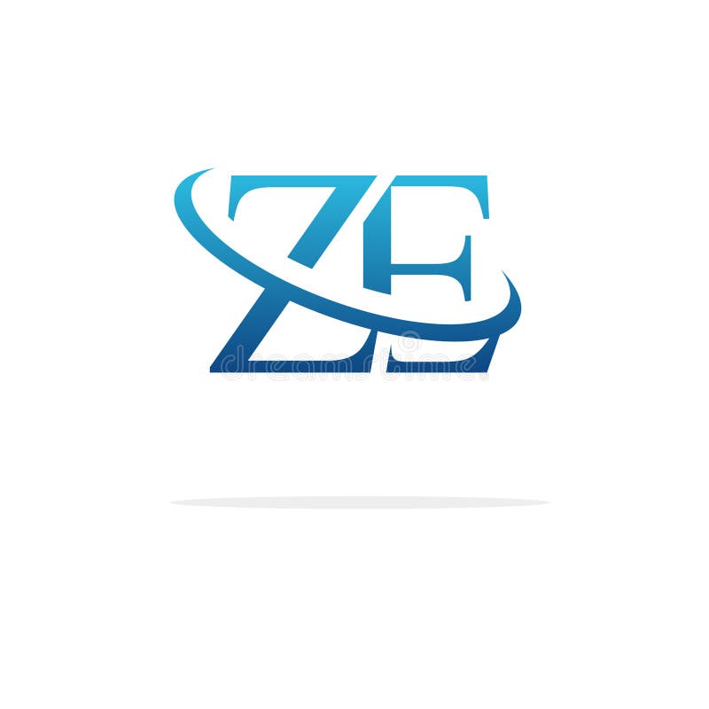 Creative ZE Logo Icon Design Stock Vector - Illustration of vector ...