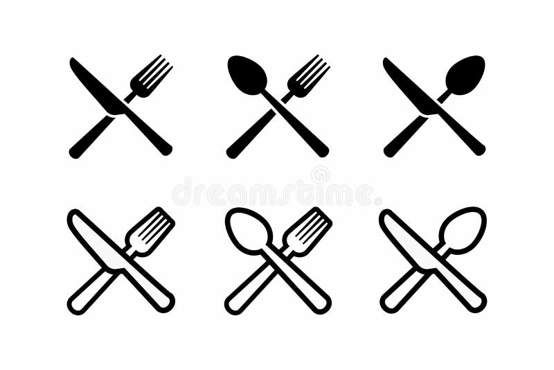 Cross spoon and fork stock vector. Illustration of flatware - 2613354 Cross spoon and fork stock vector. Illustration of flatware - 2613354