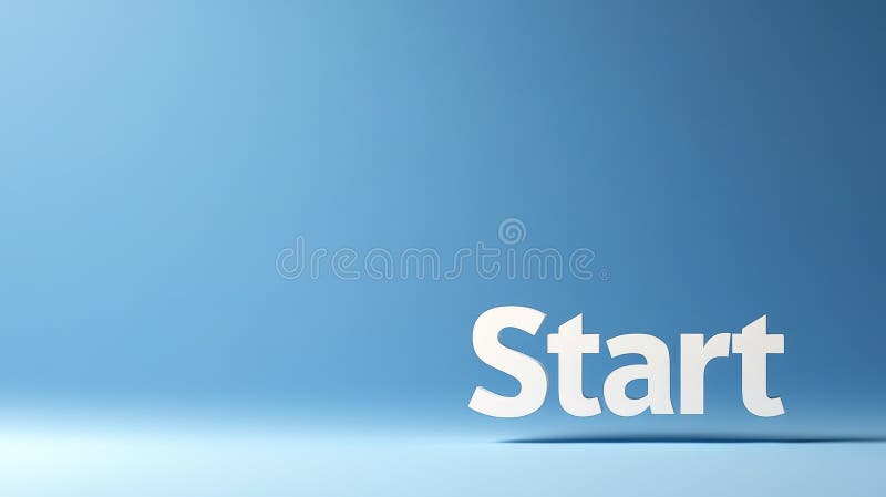 A Simple and Clean Design with the Word Start in White Letters on a ...