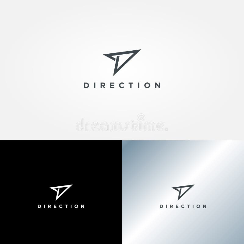Simple Clean Direction Logo Sign Symbol Icon Stock Vector ...