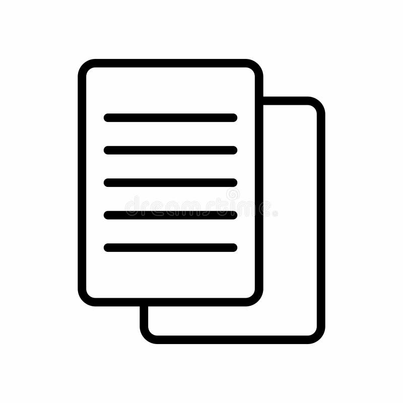 Simple and Clean Document Outline Vector Stock Vector - Illustration of ...