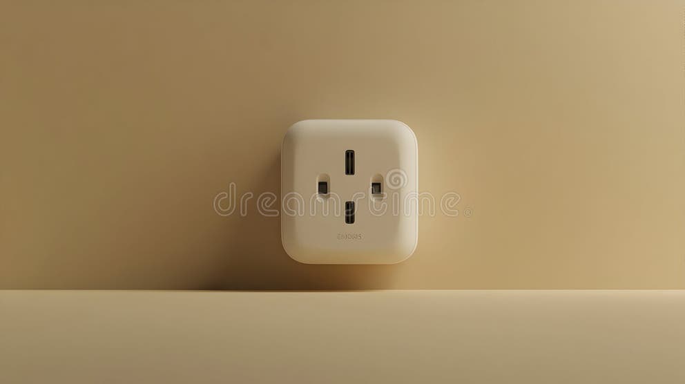 Simple and Clean Electrical Power Outlet with Soft Shadows and Smooth ...