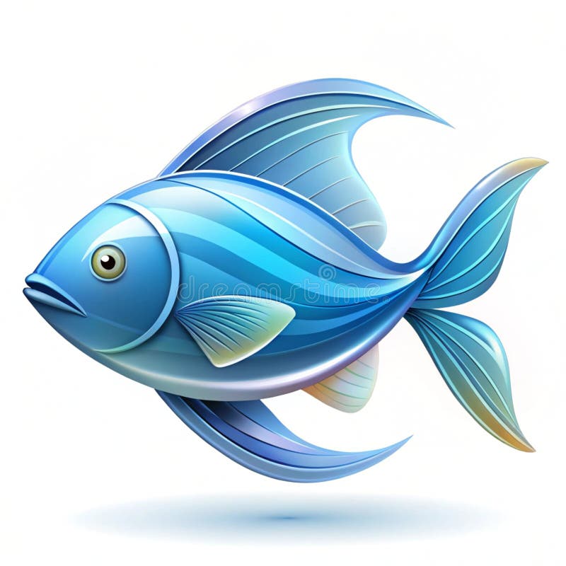 Abstract Fish Icon stock illustration. Illustration of simple - 367343566