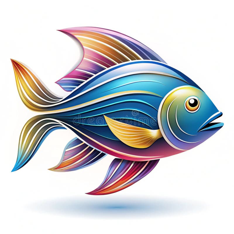 Abstract Fish Icon stock illustration. Illustration of nature - 367350102