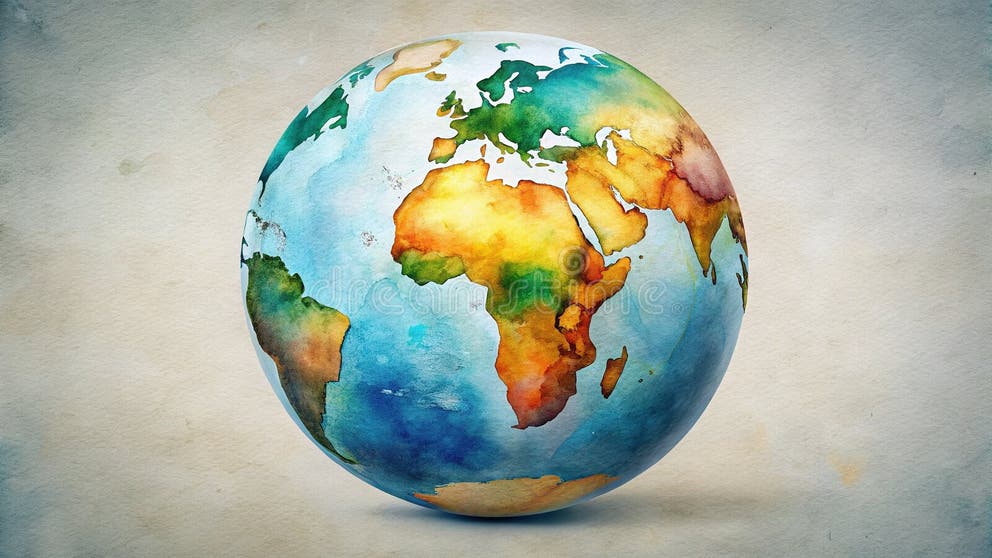 Simple Clean Globe Image for Diverse Applications Vector World Map on ...