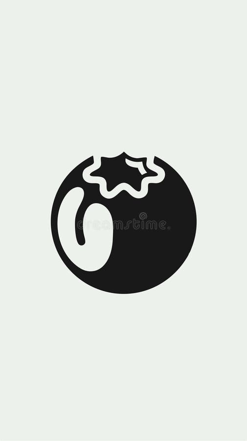 Blueberry Icon: a Simple and Clean Vector Illustration of a Blueberry ...