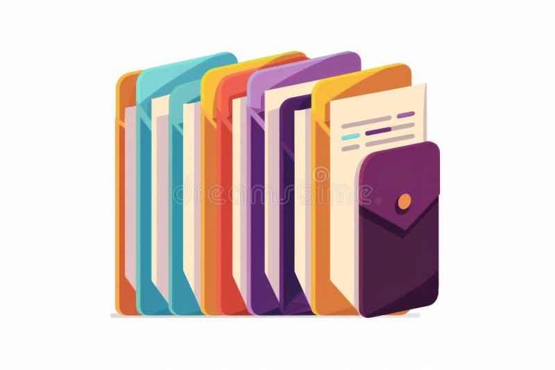 Isolated Folder File Icon stock illustration. Illustration of visual ...