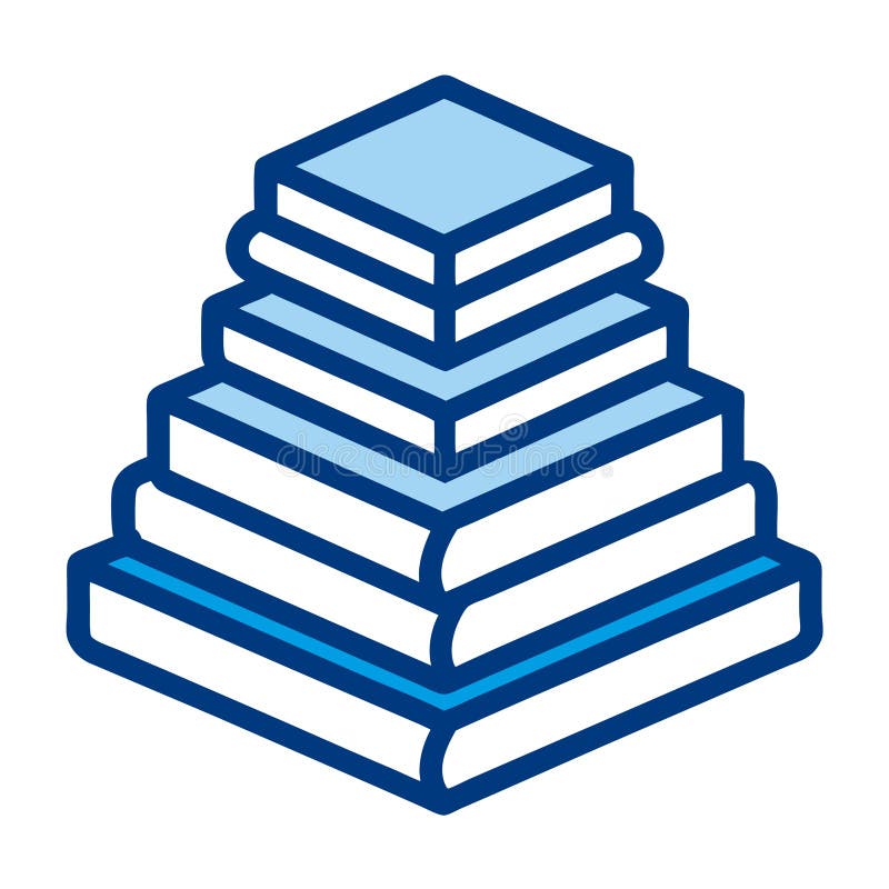 Stack of Books Icon in Blue: Education, Knowledge, and Learning Stock ...