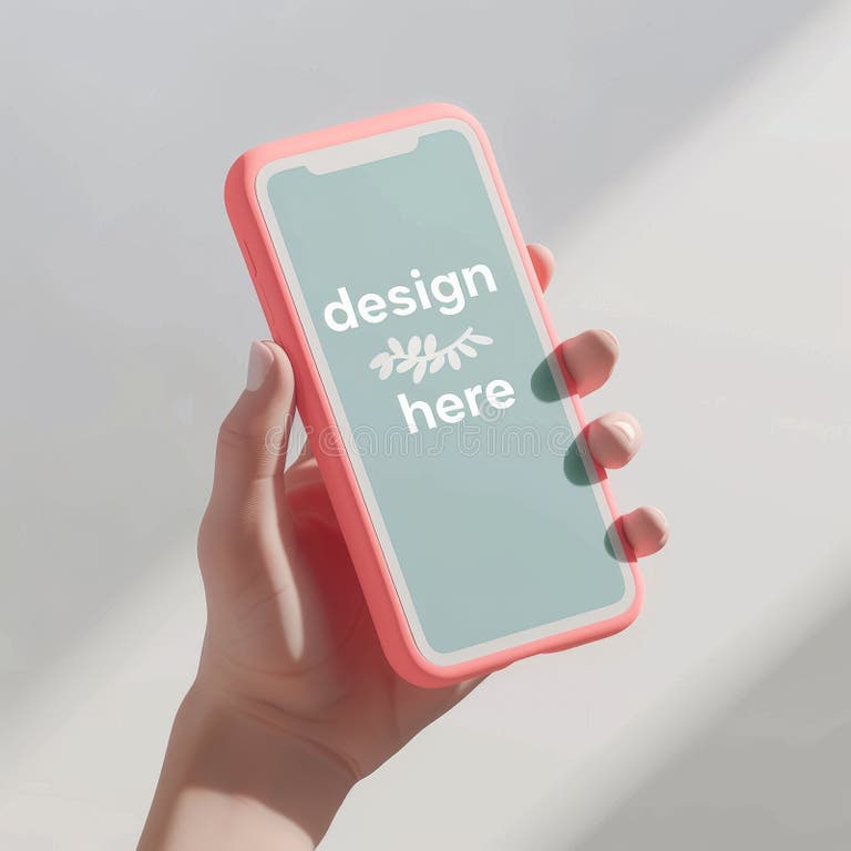 Modern Smartphone Illustration with Customizable Screen for Design Uses ...