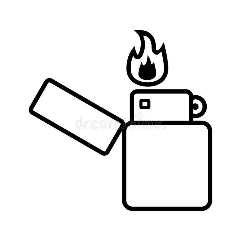 Simple and Clean Lighter Outline Icon Vector Stock Vector ...