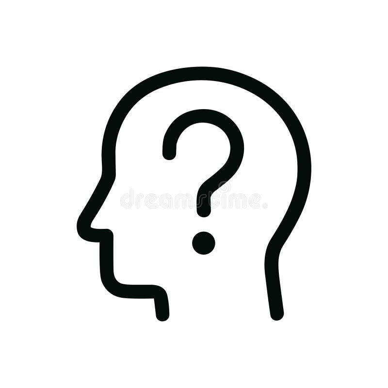 Simple Outline Mind Question Mark Symbol Graphic Icon Stock ...