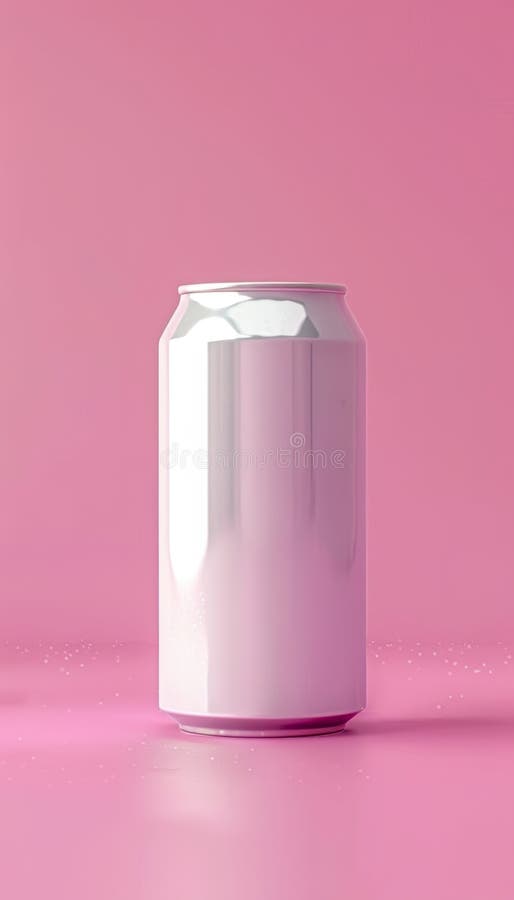 A Simple, Clean-lined White Beverage Can Stands Out Against a Vibrant ...