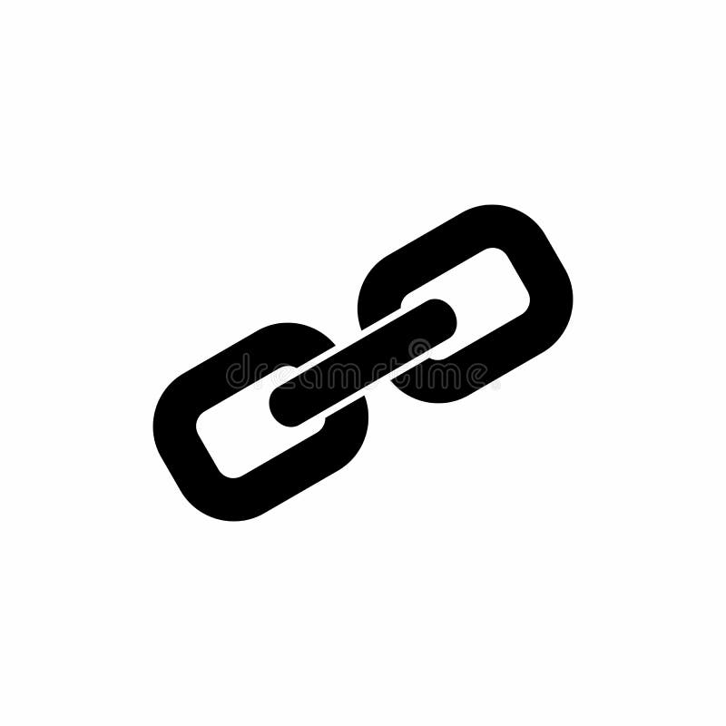 Simple and Clean Link Website, Chain Symbol Silhouette Vector Icon ...