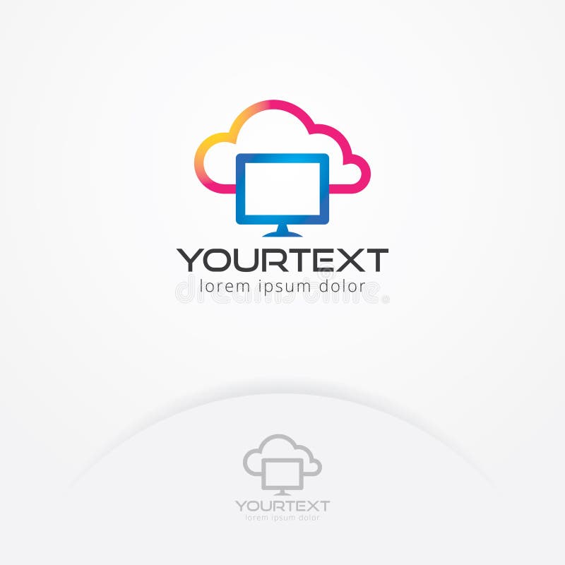 Cloud Computing Logo Design Stock Vector - Illustration of corporate ...