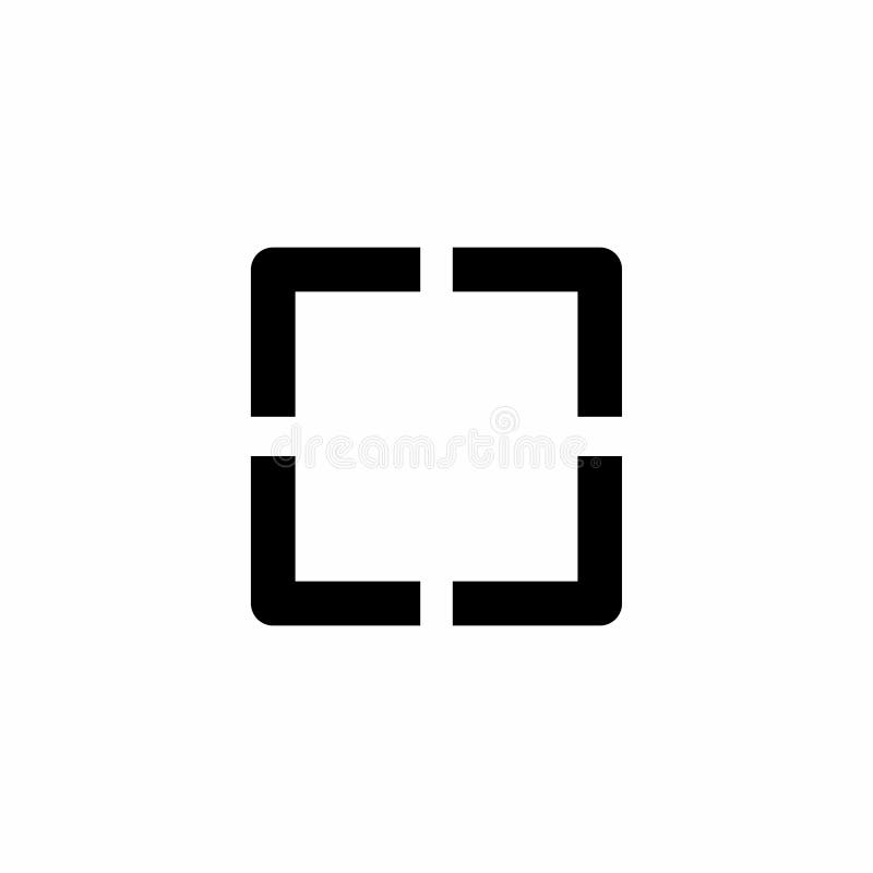 Simple and Clean Maximize Video Shape, Resize Vector Icon Stock Vector ...