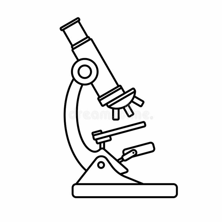 Microscope Outline Icon Vector Illustration Stock Vector - Illustration ...