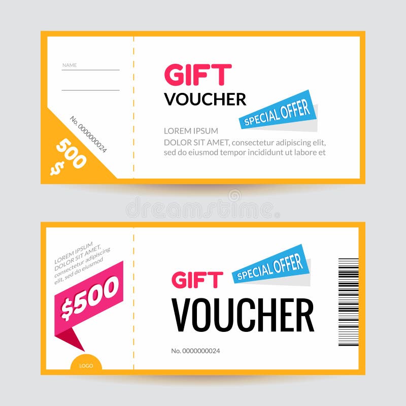 Simple and Clean Modern Gift Voucher Template. Stock Vector ...