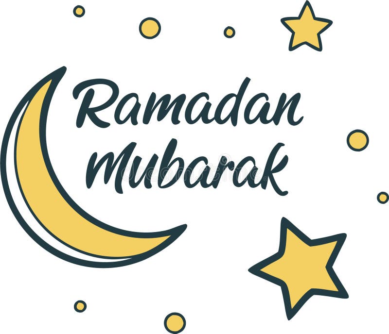 Simple-and-Clean-Ramadan-Mubarak-Typography-with-Crescent-and-Star ...