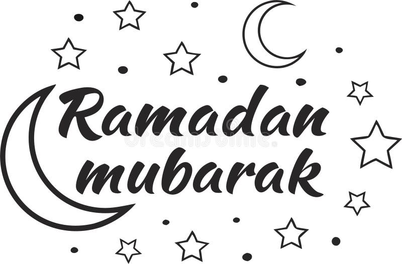 Simple-and-Clean-Ramadan-Mubarak-Typography-with-Crescent-and-Star ...