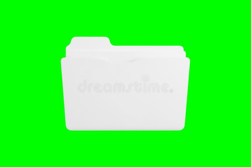 Solid White File Folder on Green Background Digital Render Minimalist ...